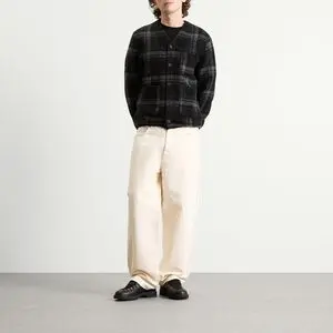 Universal Works Moh Check Fleece Cardigan