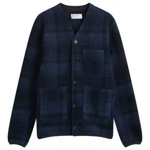 Universal Works Moh Check Fleece Cardigan