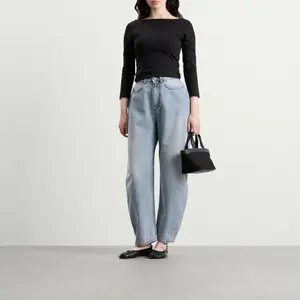 RÓHE High-waist Sculptural Denim Jeans - Classic Blue
