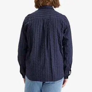 FORET Map Seersucker Overshirt