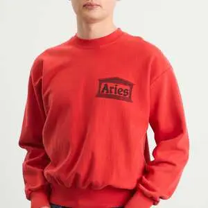 Aries Premium Aged Temple Sweatshirt - Red