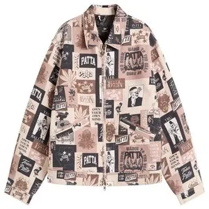 PATTA Collage Insulated Canvas Jacket - Beige