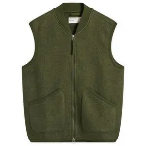 Universal Works Wool Fleece Zip Bomber Presented End - Olive