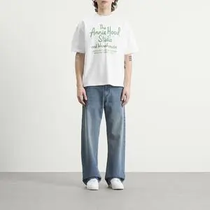 ANNIE HOOD Graphic Print Cotton T-shirt