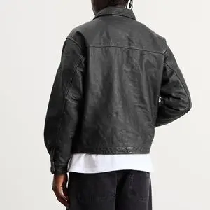 FRIZMWORKS Destroyed Cowhide Leather Jacket
