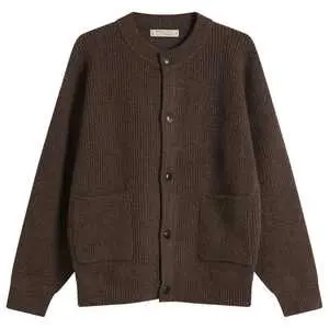 FRIZMWORKS Heavy Wool Round Cardigan - Choco Brown