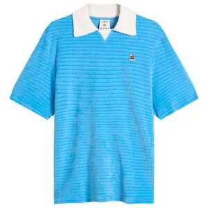 Casablanca Velour Polo - Blue
