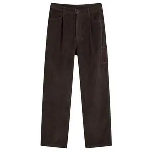 FRIZMWORKS Corduroy Wide One Tuck Pants - Charcoal