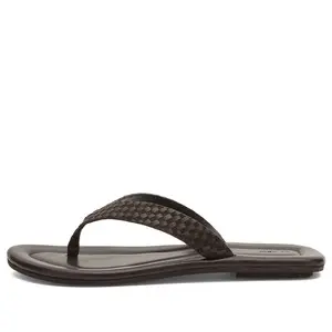 ST. AGNI Lattice Weave Thong - Coffee