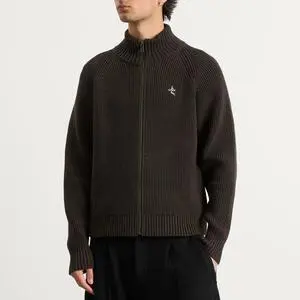 LE PERE Zipper Knit Cardigan