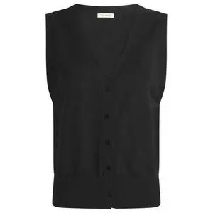 ST. AGNI Merino Wool Oupa Vest - Black