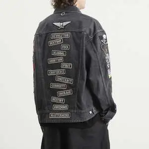 MASTERMIND WORLD Patched Denim Jacket