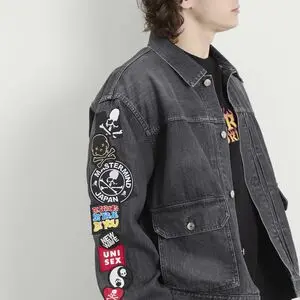 MASTERMIND WORLD Patched Denim Jacket
