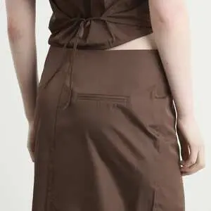 ST. AGNI Paper Taffeta Column Skirt