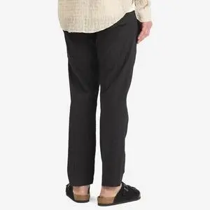 Nn07 Bill Pleated Seersucker Trousers - Black