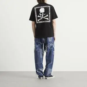 MASTERMIND WORLD Patchwork Jacquard Straight Denim Pants