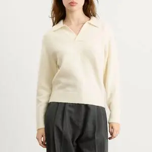 DUNST Open Collar Knit Jumper
