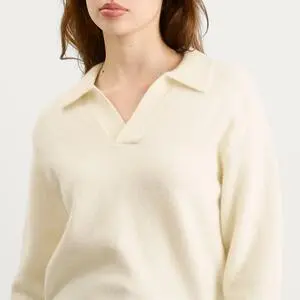 DUNST Open Collar Knit Jumper