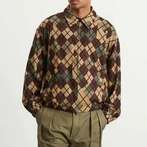 NOMARHYTHM TEXTILE Argyle Zip Jacket