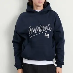 ANNIE HOOD Baseball Hoodie - Navy