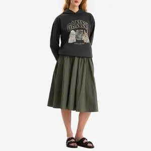 GANNI Isoli Oversize Animals Crop Hoodie