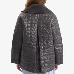 GANNI Shiny Quilt Midi Jacket