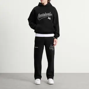 ANNIE HOOD Baseball Hoodie - Black