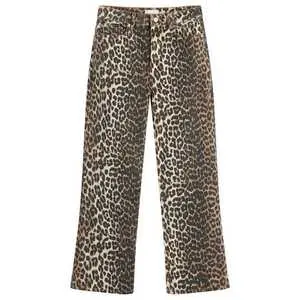 GANNI Print Flare Jeans - Leopard