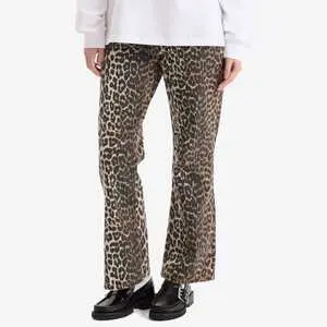 GANNI Print Flare Jeans
