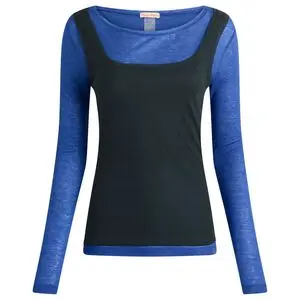 FRUITY BOOTY Double Layer Long Sleeve Top - Blue
