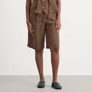 Faithfull The Brand Astrid Long Pleated Shorts