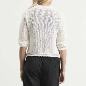 DUNST Linen-cotton Knit Cardigan - Ivory