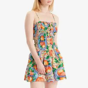 DAMSON MADDER Fleur Shirred Mini Dress