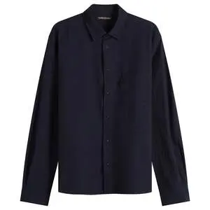 You Must Create Curtis Seersucker Shirt In | Size: | 100% Cotton | End Clothing - Navy