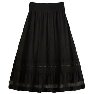 Rixo Tuta Midi Skirt - Black