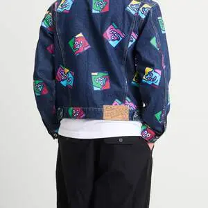 ICECREAM Running Dog Tile Denim Trucker Jacket