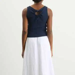DAMSON MADDER Devon Pointelle Polo Top