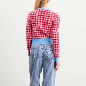 ICECREAM Houndstooth Knit Cardigan