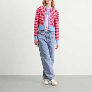 ICECREAM Houndstooth Knit Cardigan