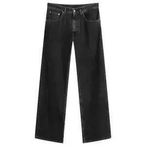 MAISON MARGIELA Washed Wide Leg Jeans - Black
