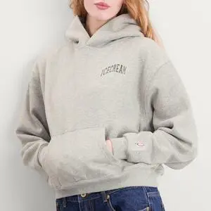 ICECREAM College Cropped Popover Hoodie