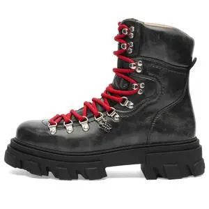 GANNI Cleated Mountain Boots - Ebony