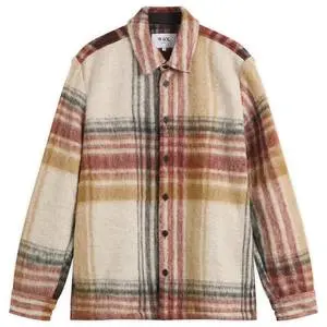 WAX LONDON Nolan Wool Blend Check Overshirt