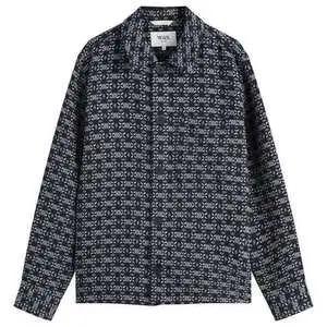 WAX LONDON Rockley Geo Jacquard Overshirt