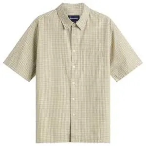THISISNEVERTHAT Check Short Sleeve Shirt - Lemon