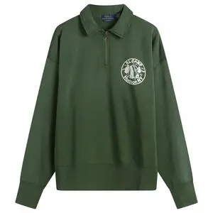 Polo Ralph Lauren Camp Half Zip Sweatshirt - Grass Green