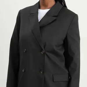GANNI Calendered Wool Blazer