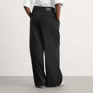 GANNI Calendered Wool Mid Waist Pants