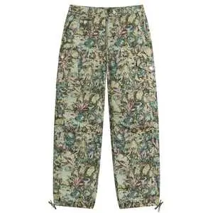 GANNI Printed Stretched Cotton Pants - Jadeite