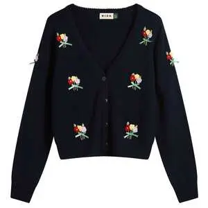 Rixo Merinda Embellished Cardigan - Deep Navy